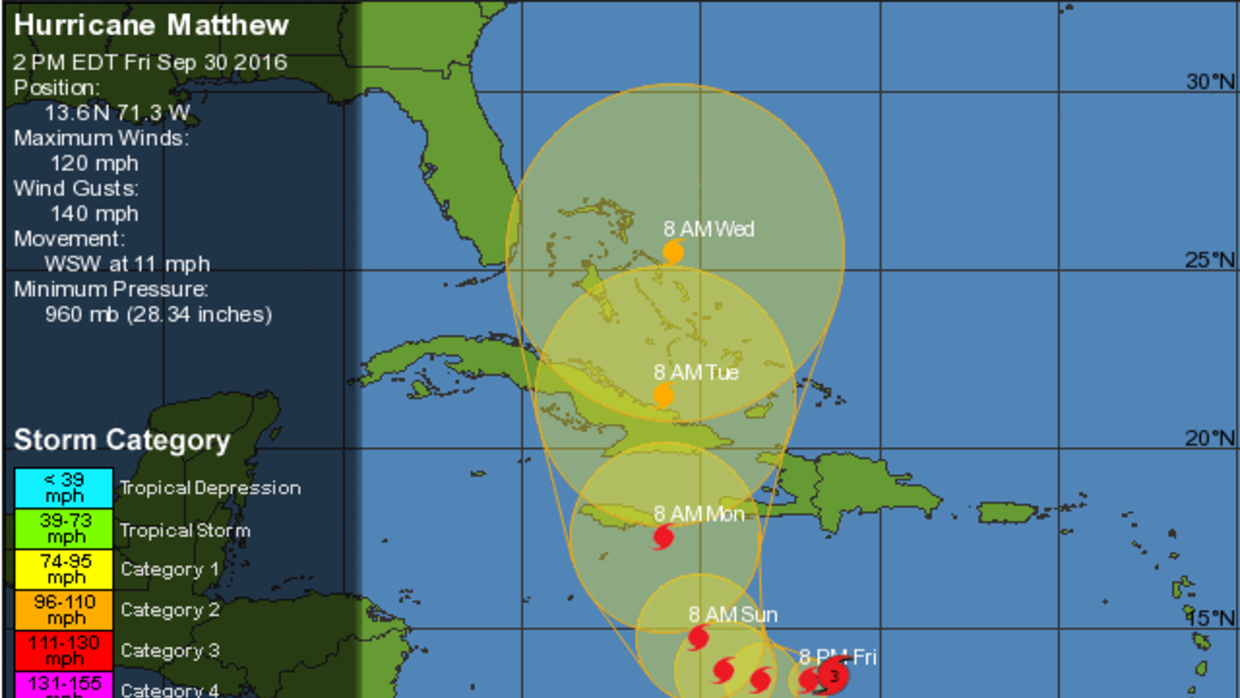 Matthew becomes most powerful hurricane in Caribbean since Wilma in ...